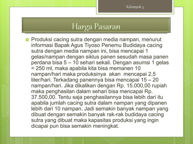 Budidaya cacing sutra | PPTX
