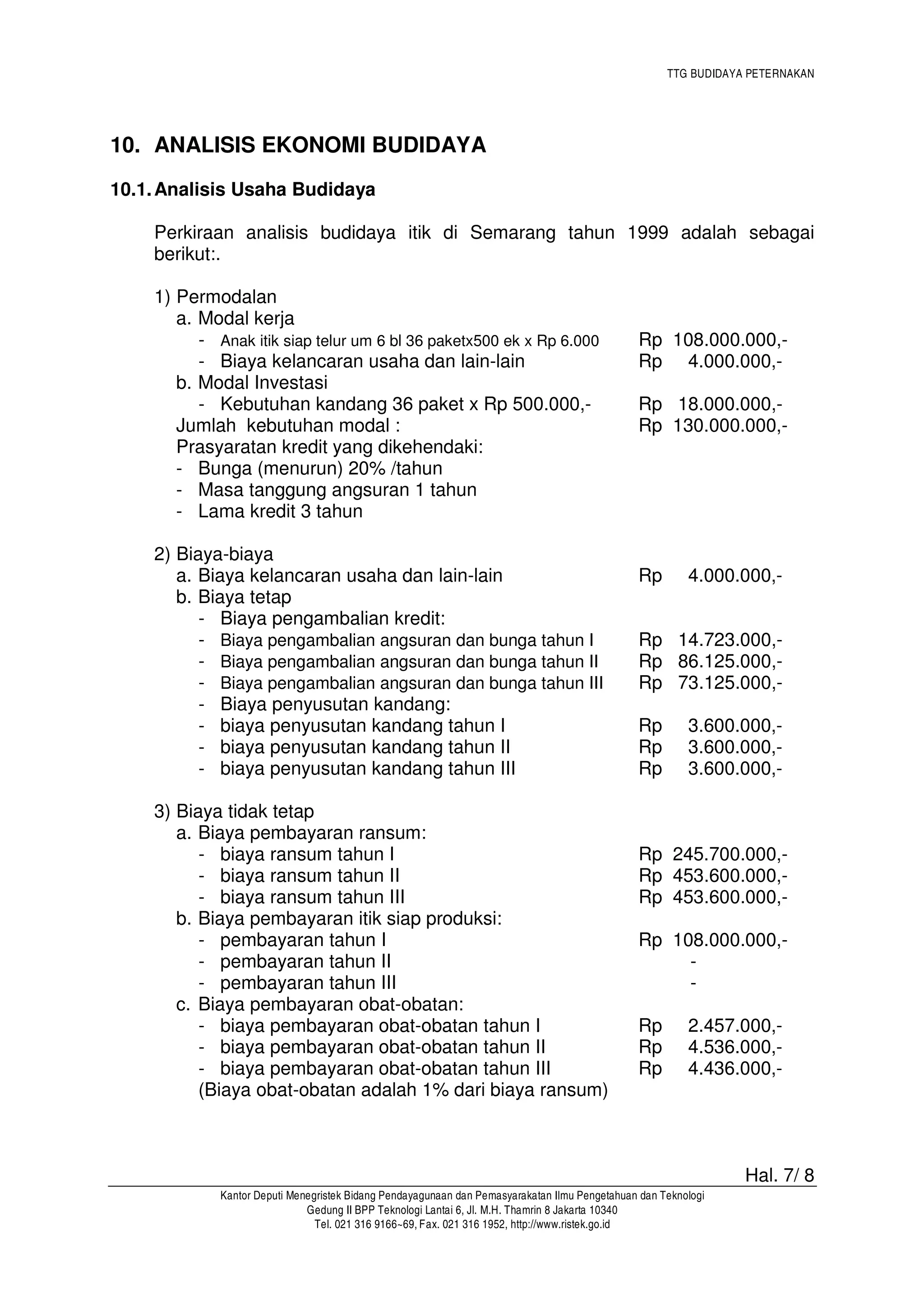 Pedoman Budidaya itik | PDF