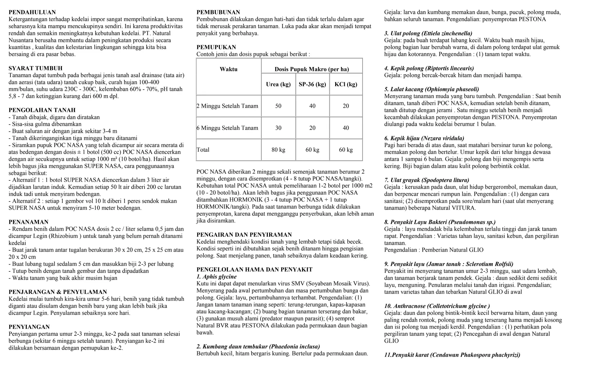 Budidaya kedelai | DOCX