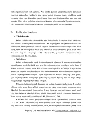 Budidaya kerang mutiara (pinctada maxima) the golden and silver pearl ...