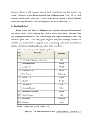 Budidaya kerang mutiara (pinctada maxima) the golden and silver pearl ...
