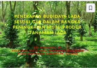 budidaya LADA sesuai GAP Dalam Rangka Peningkatan Mutu Produk.pptx