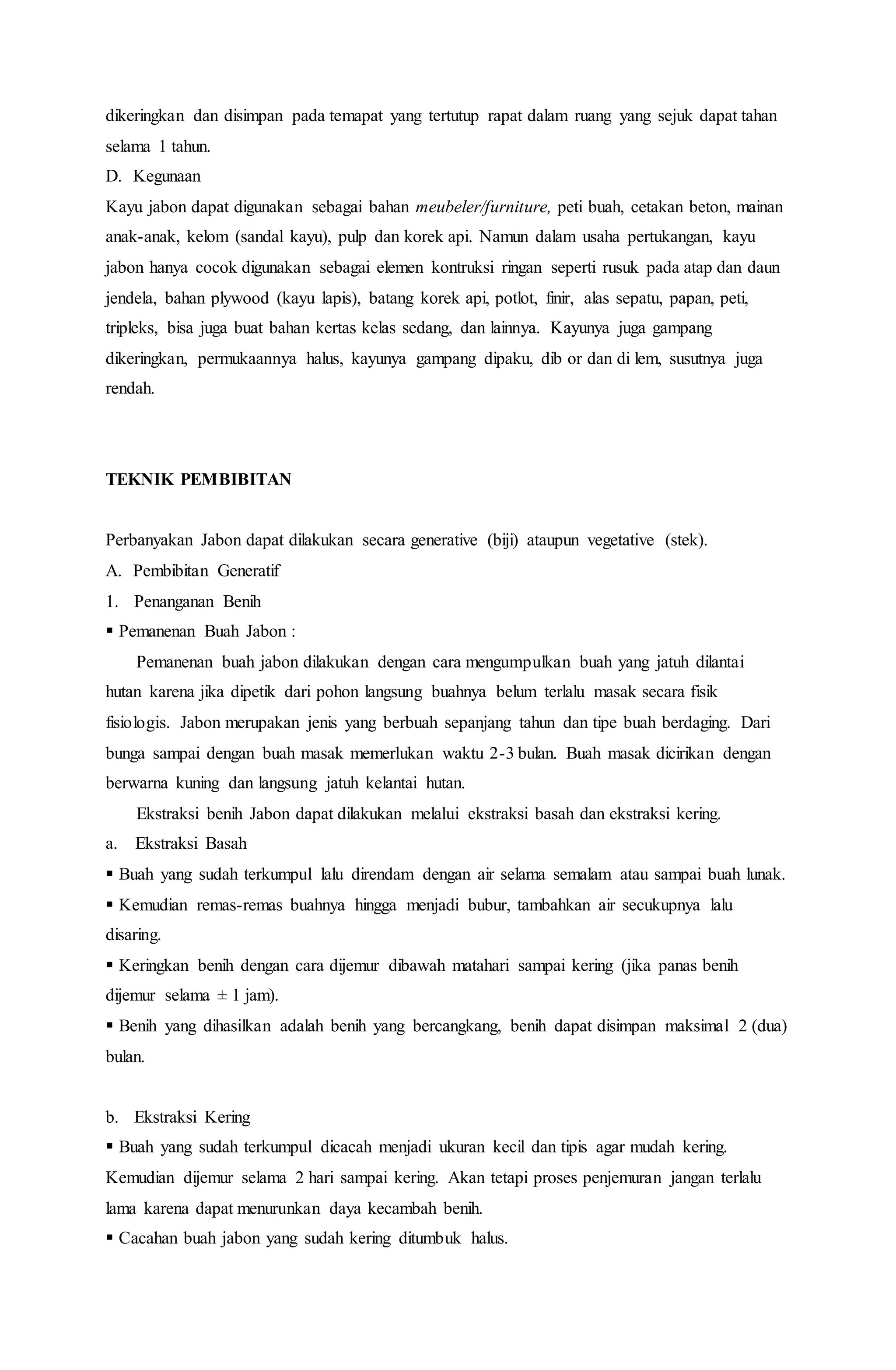 Budidaya tanaman jabon | DOCX