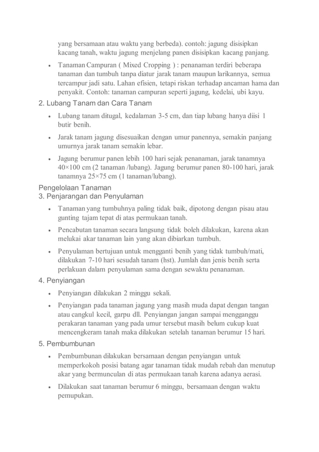 Budidaya Tanaman Jagung Pdf