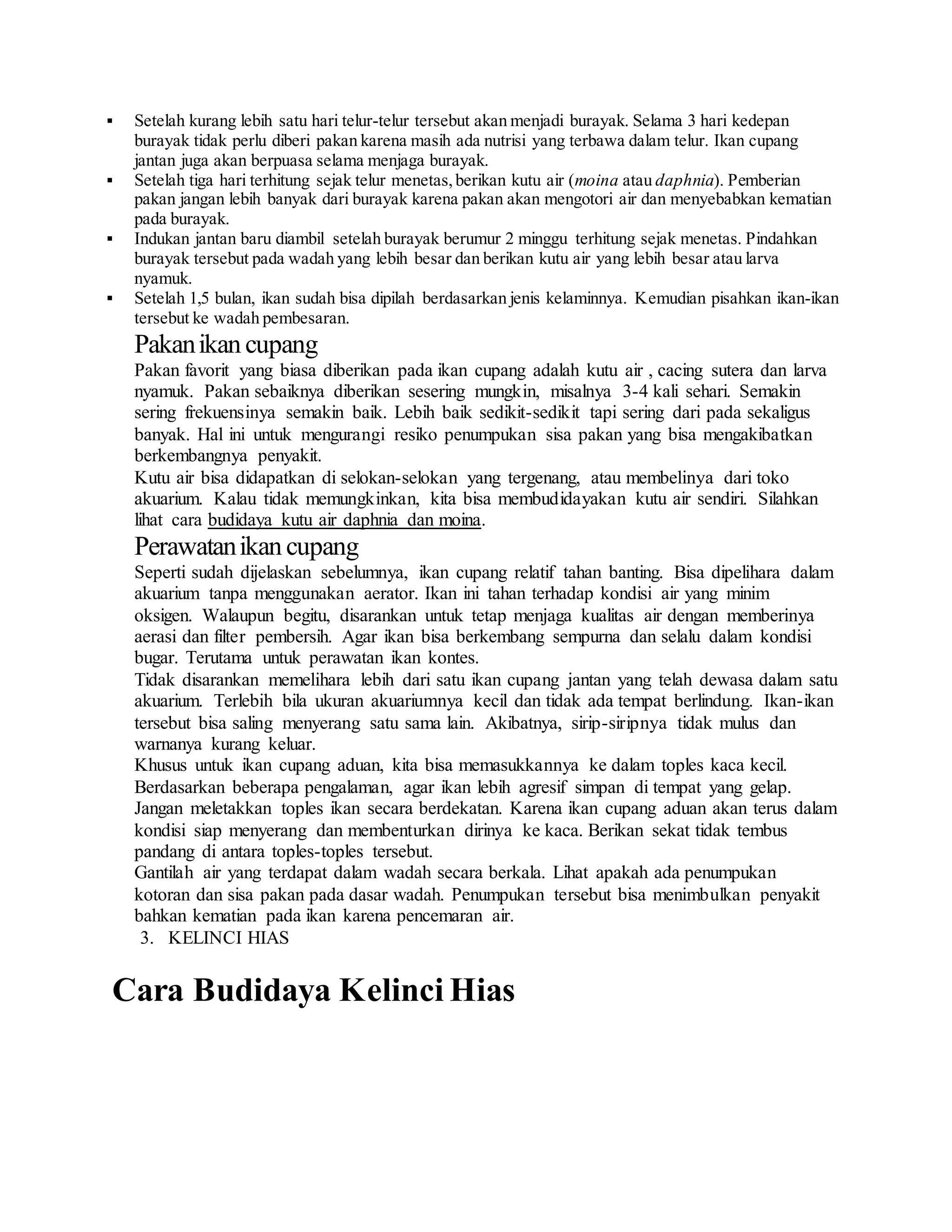 Budidaya ternak hias | DOCX
