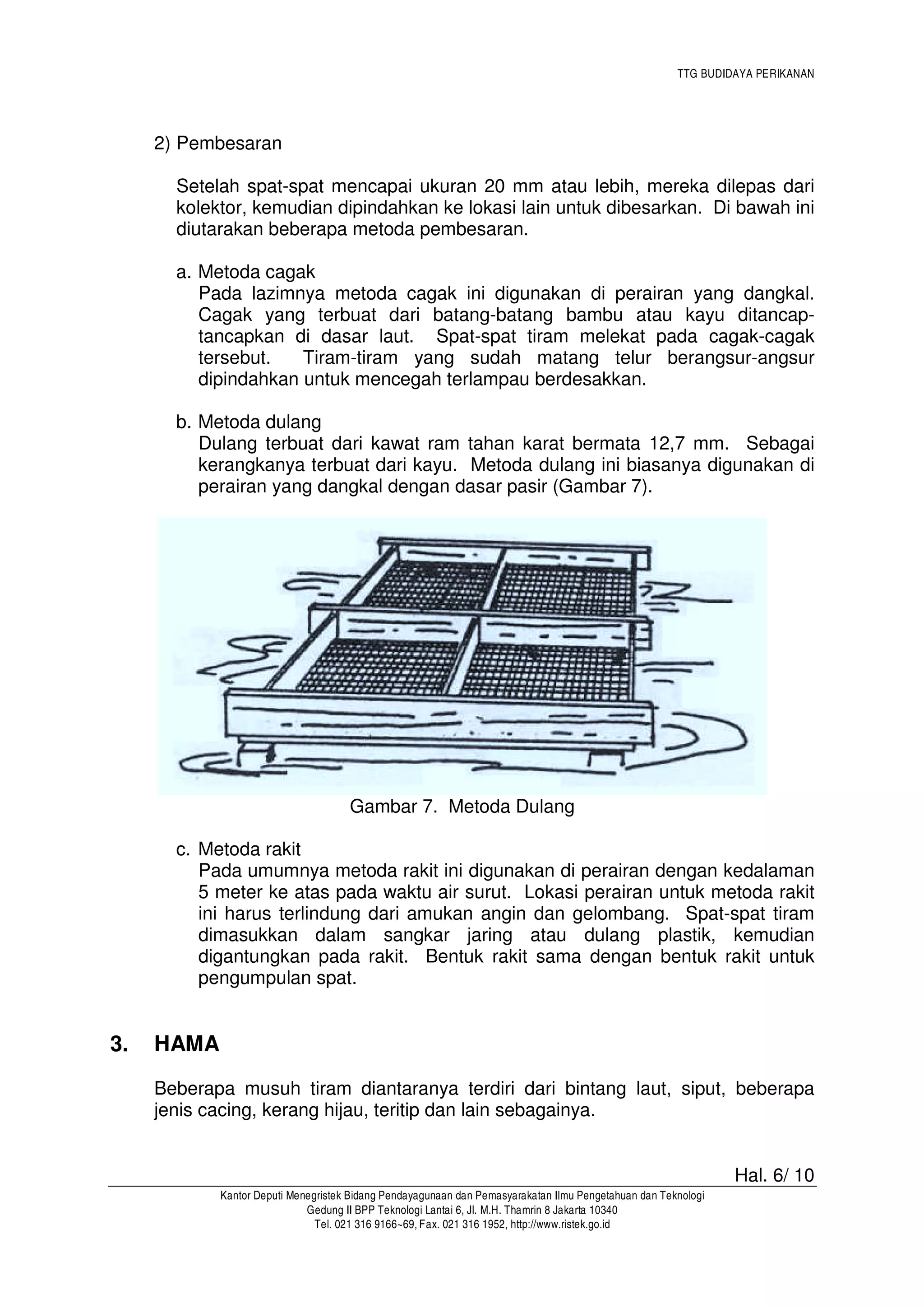 Pedoman Teknis Sukses Wirausaha Budidaya Tiram | PDF