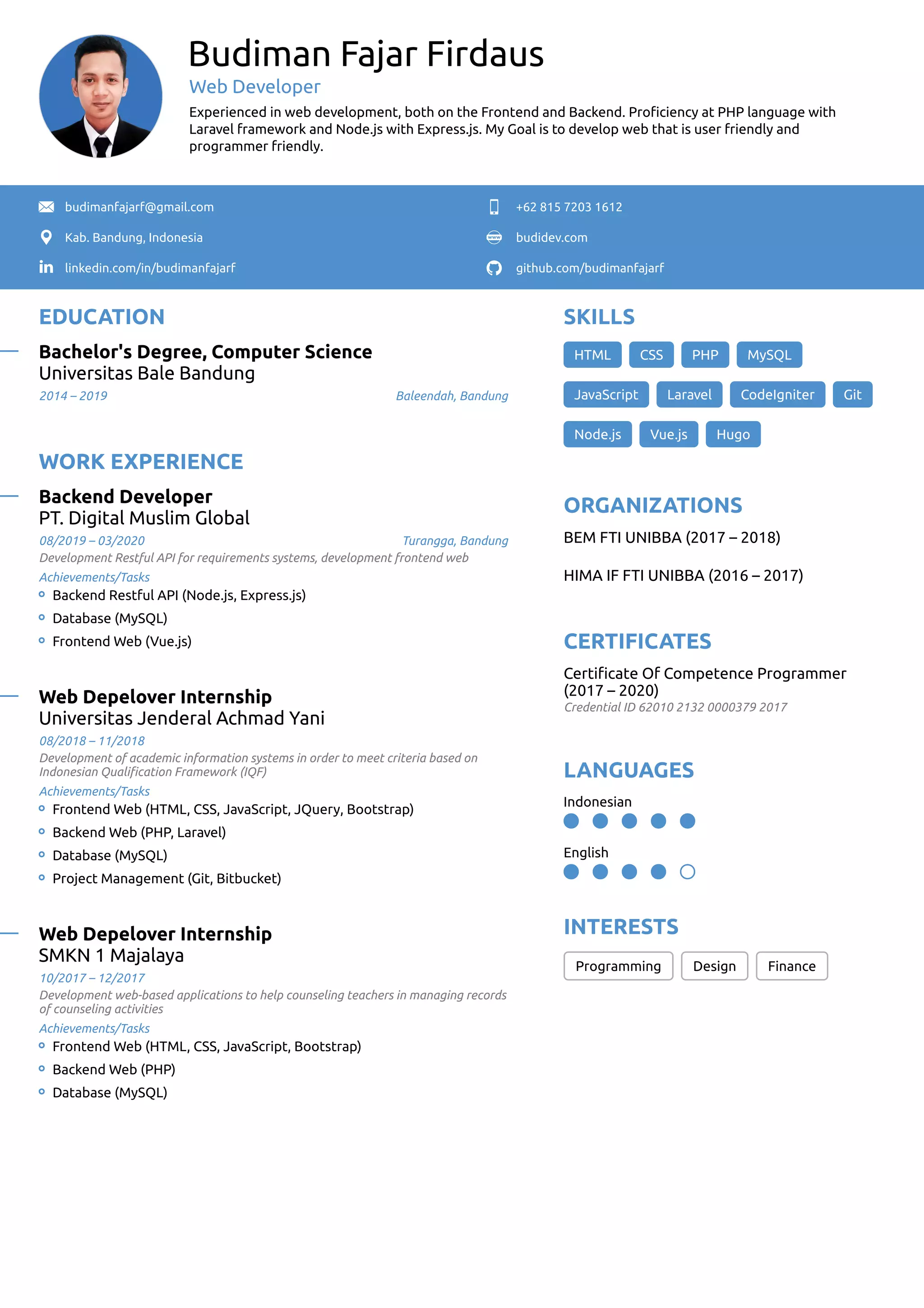 Budiman Fajar Firdaus - Resume | PDF