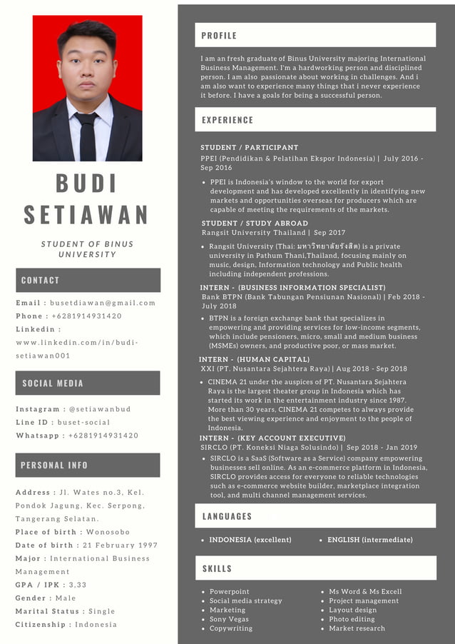 Budi Setiawan - Resume (CV) | PDF