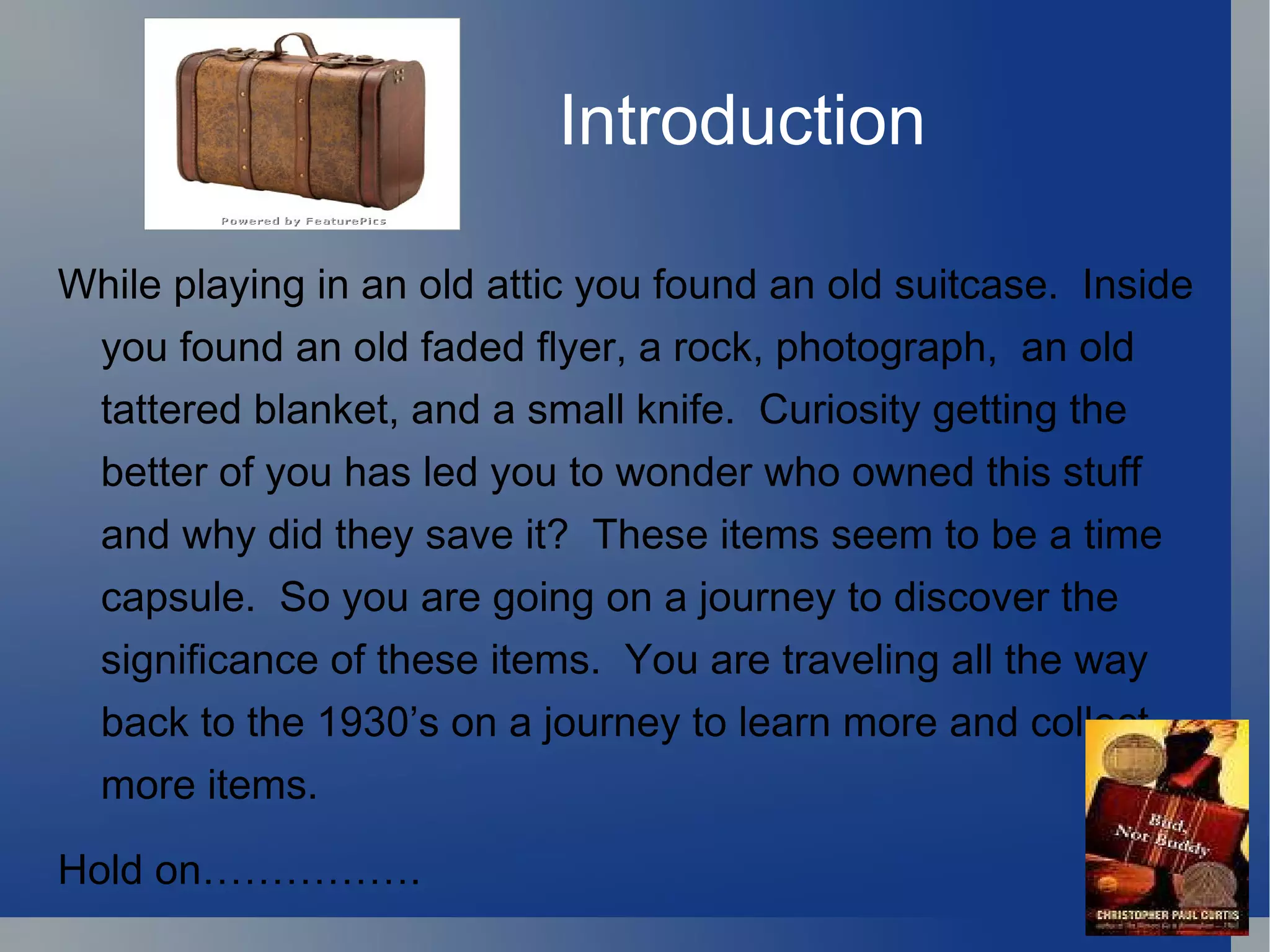 Bud, Not Buddy Assignment | PPT