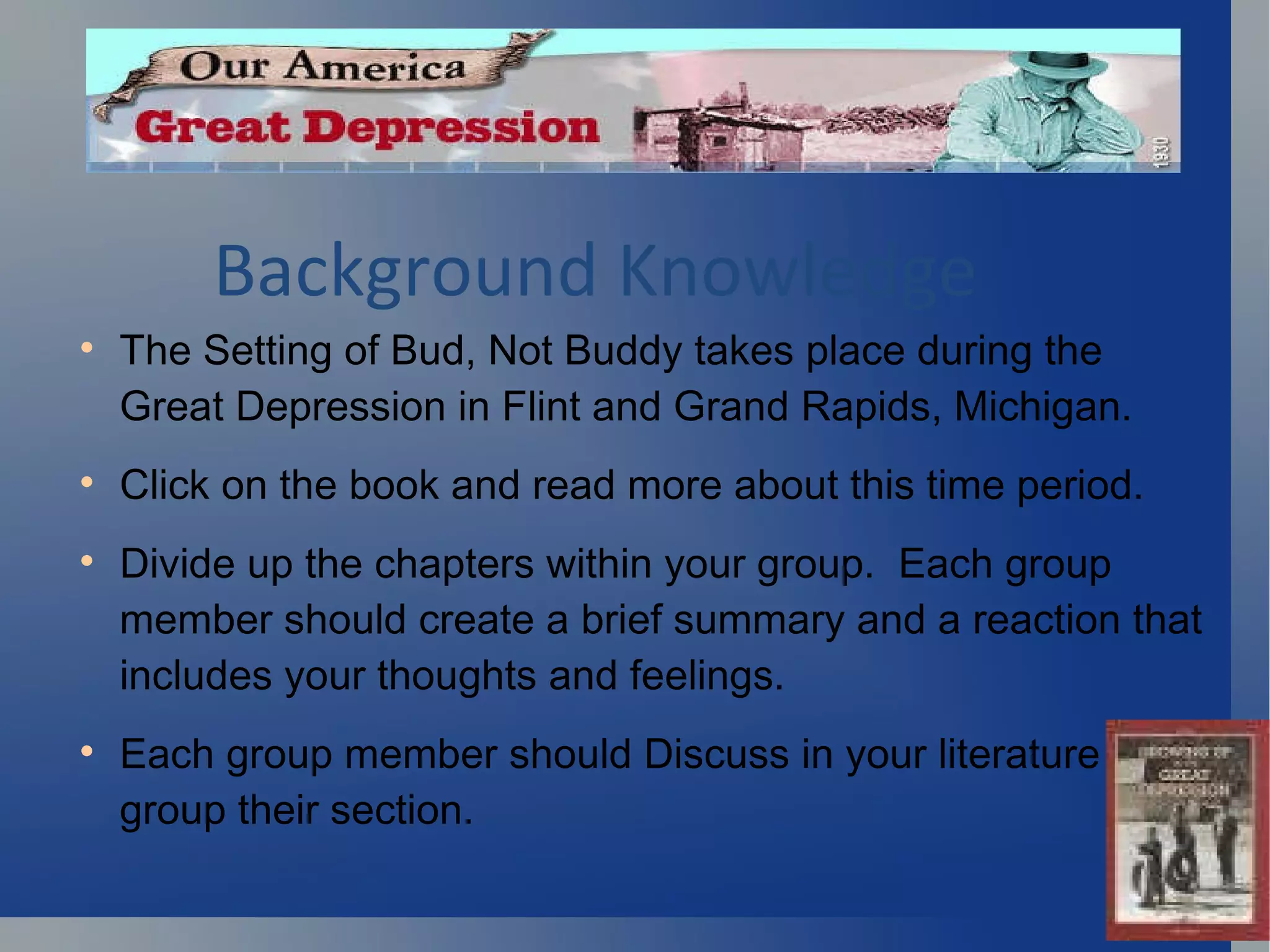 Bud, Not Buddy Assignment | PPT