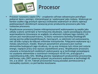 Budowa komputera | PPT | Data Storage and Warehousing | Computing