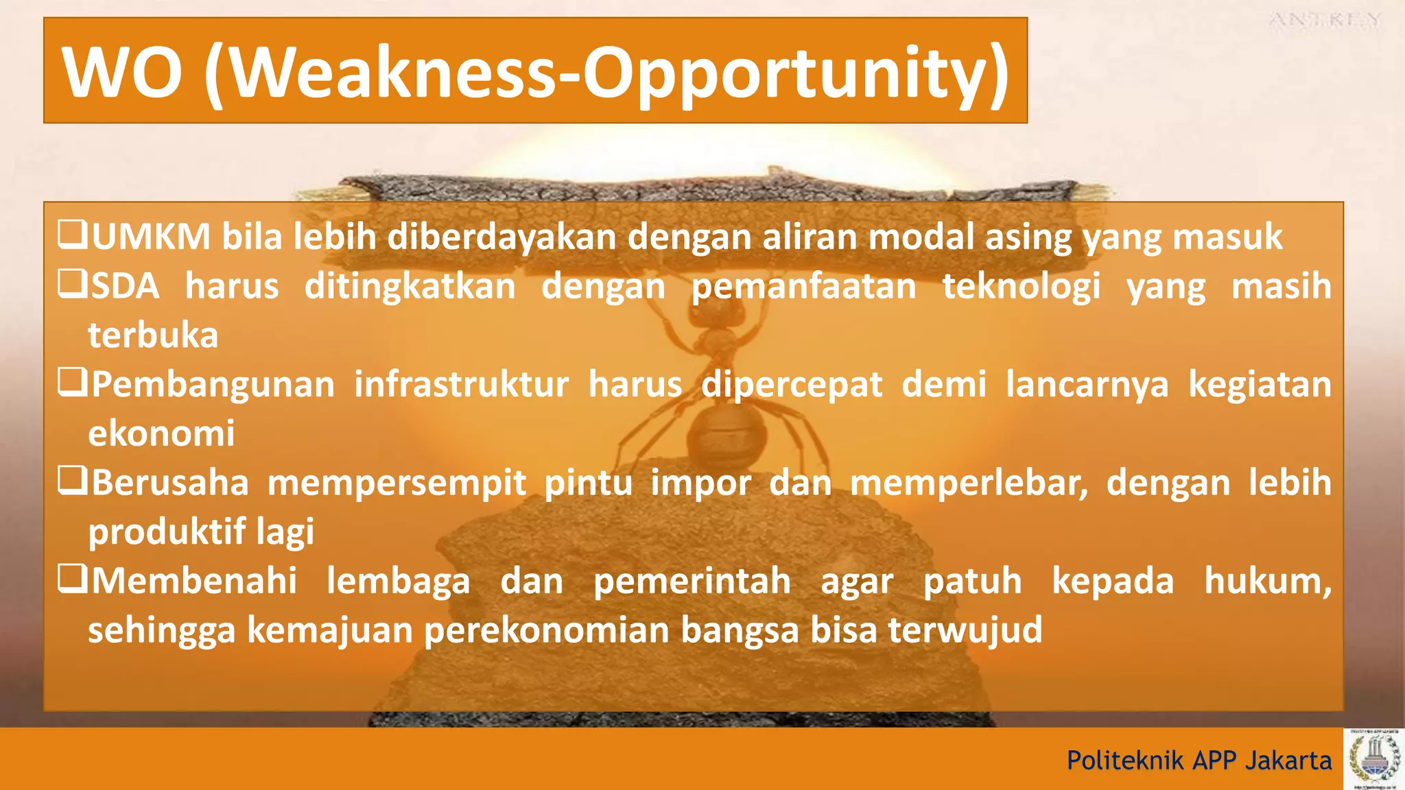 Analisis SWOT Indonesia Menghadapi MEA | PPTX