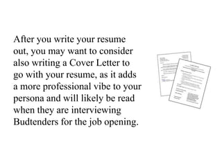 Budtender Jobs Resume | PPTX