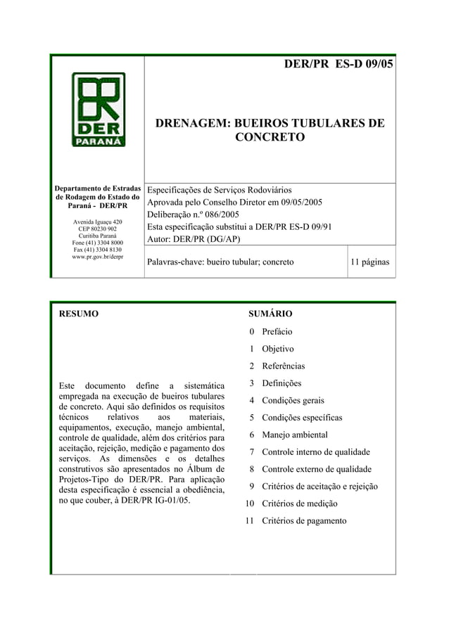 Bueiros tubulares de concreto | PDF