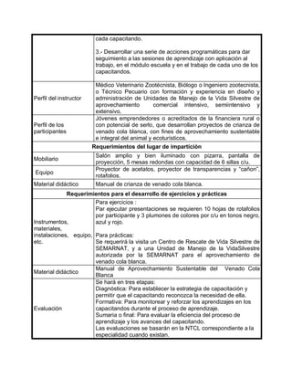Aprovechamiento Sustentable del Venado Cola Blanca | PDF