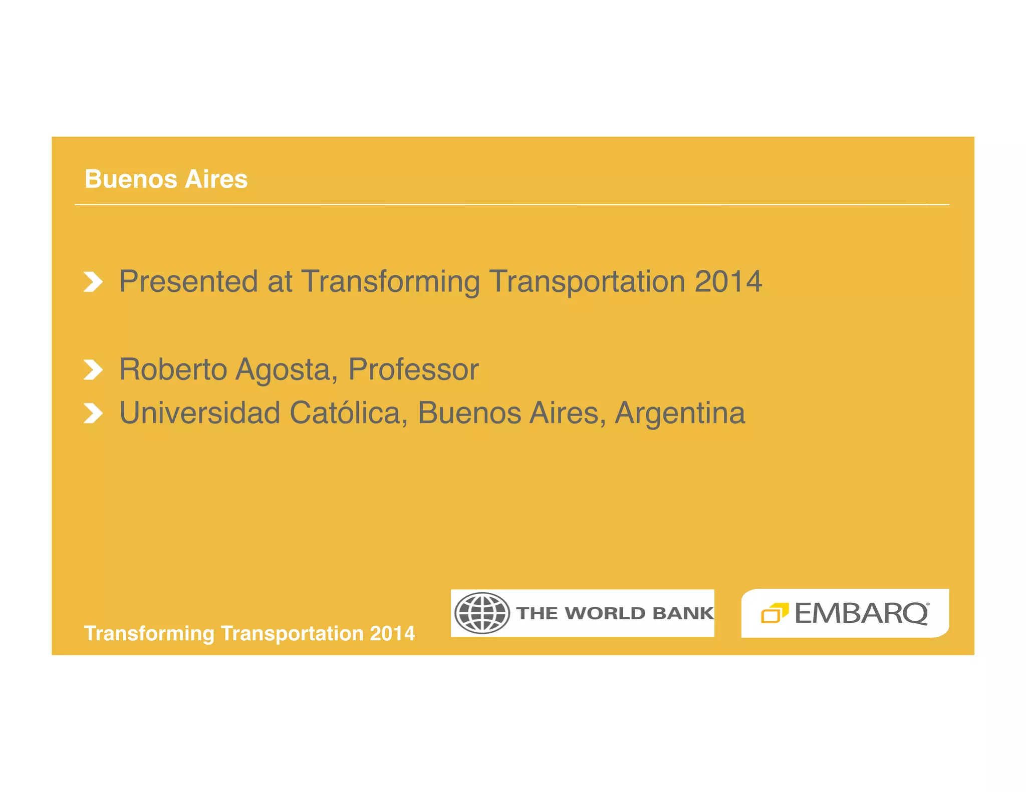 Buenos Aires - Roberto Agosta - Universidad Católica - Transforming ...