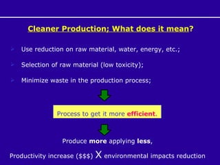Cleaner Production | PPT