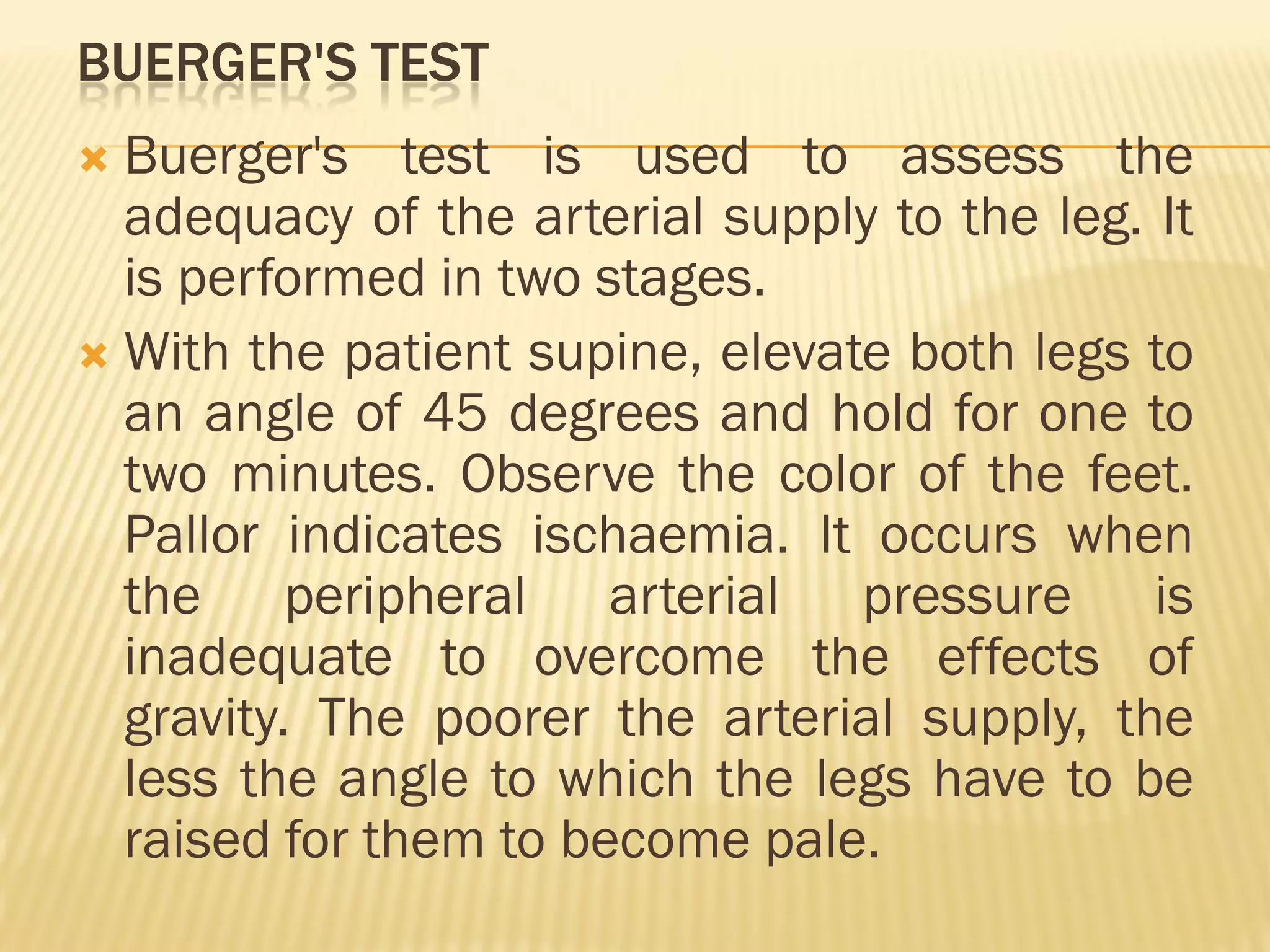 Buerger allens exercises | PDF
