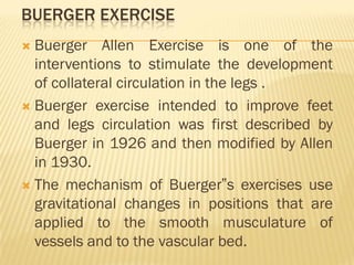 Buerger allens exercises | PDF