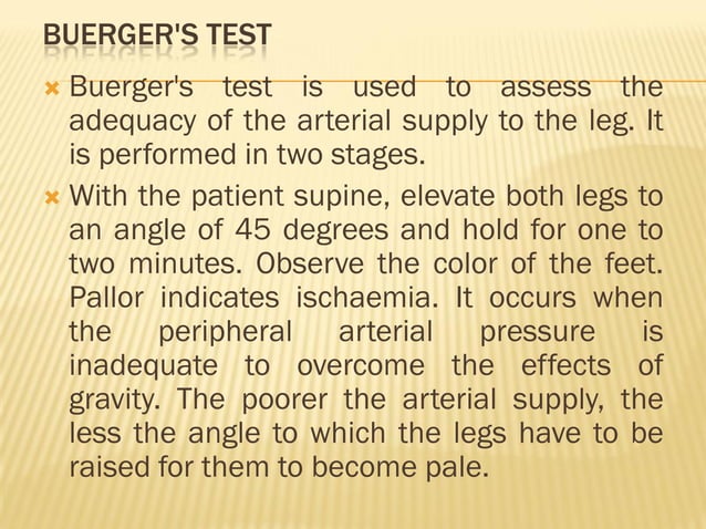 Buerger Allens Exercises