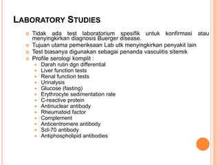 Buerger Disease tromboangitis obliterans | PPT