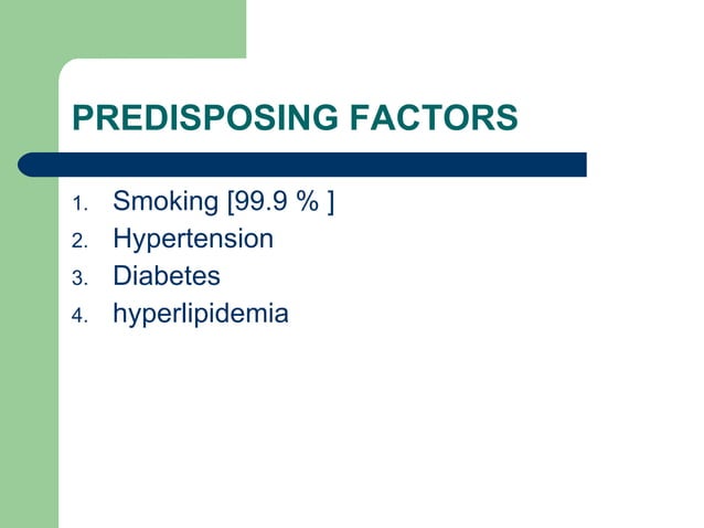 Buergers Disease By Dr Ravinder Narwal Ppt