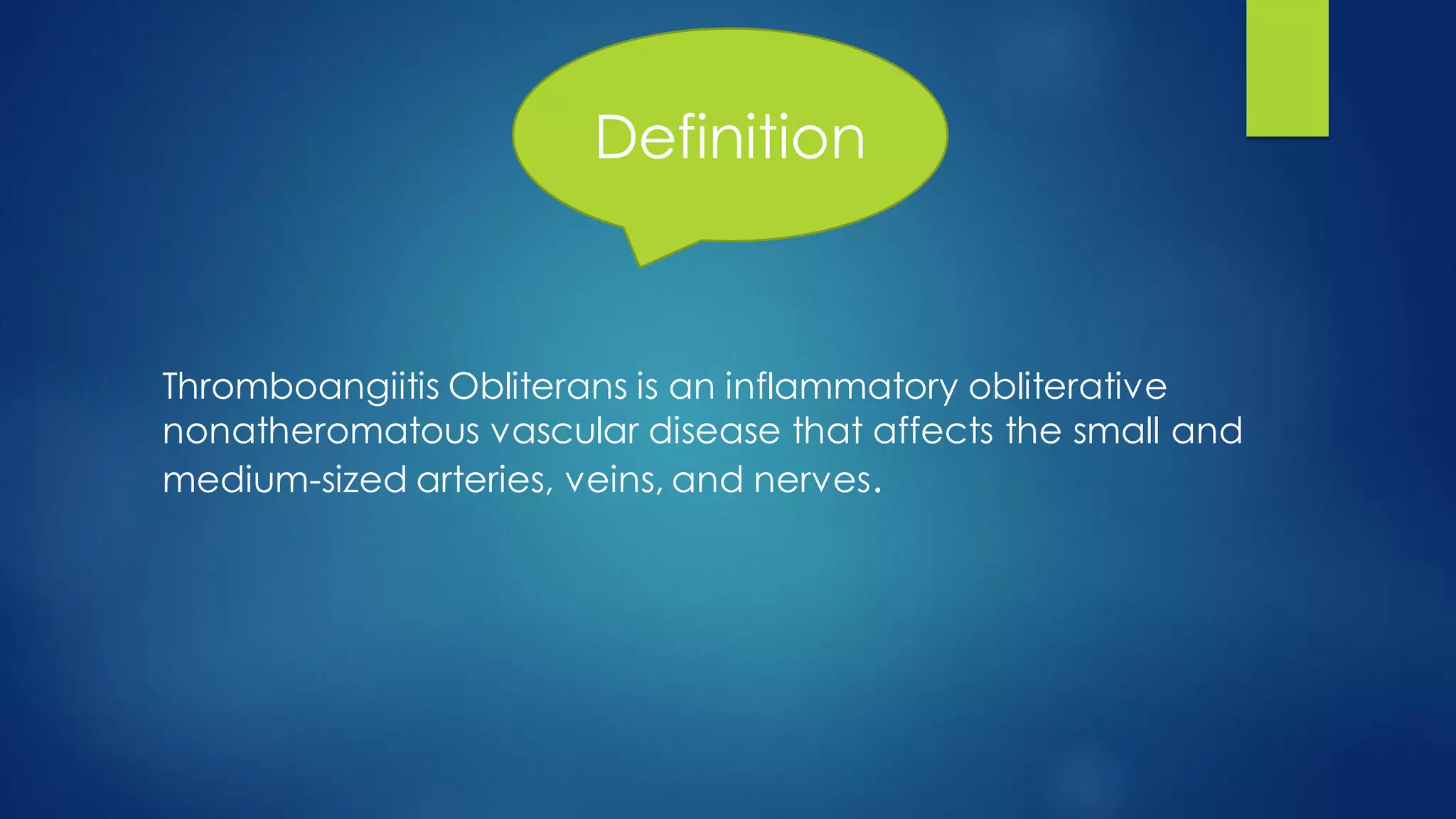Buerger's disease, Thromboangitis obliterans | PDF