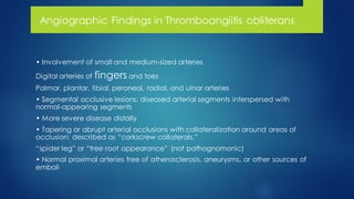 Buerger's disease, Thromboangitis obliterans | PDF