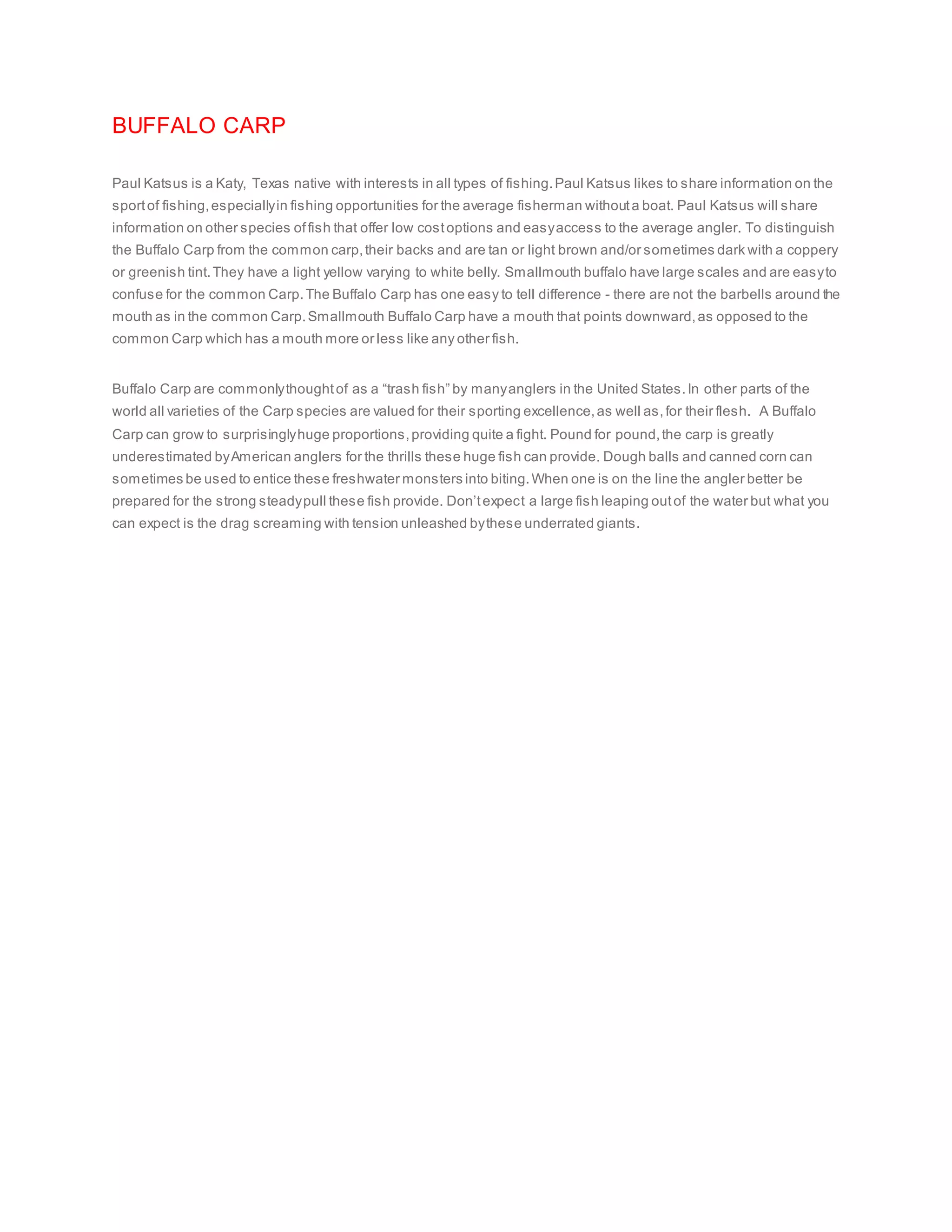 Buffalo Carp | DOCX