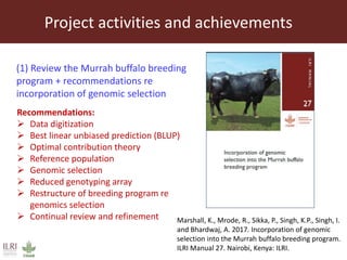 Genomic techniques to profile and improve productivity and resilience ...