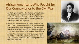 Buffalo Soldiers in Winooski, Vermont | PPTX