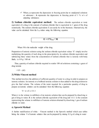 Buffer and Isotonic Solution | PDF