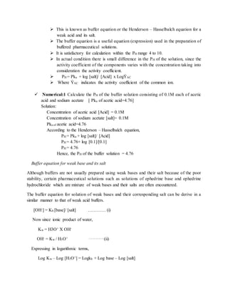 Buffer and Isotonic Solution | DOCX