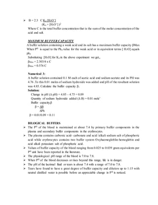 Buffer and Isotonic Solution | PDF