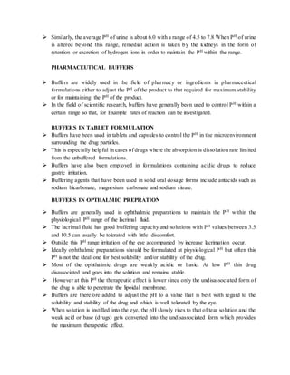Buffer and Isotonic Solution | PDF