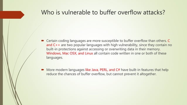 Buffer overflow | PPTX