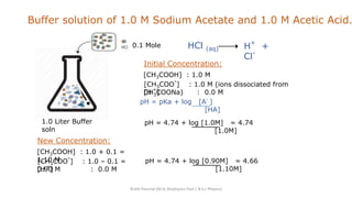 Buffer action and buffer capacity | PPTX | Chemistry | Science