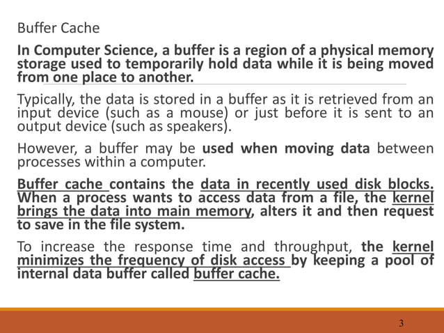 Buffer cache unix ppt Mrs.Sowmya Jyothi | PDF | Operating Systems ...