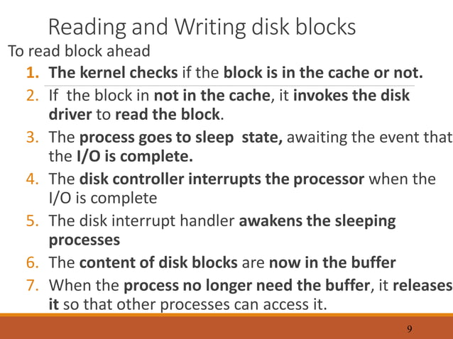 Buffer cache unix ppt Mrs.Sowmya Jyothi | PDF | Operating Systems ...