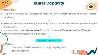 Buffer capacity | PPT | Free Download