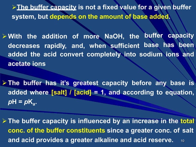 Buffer capacity | PPTX