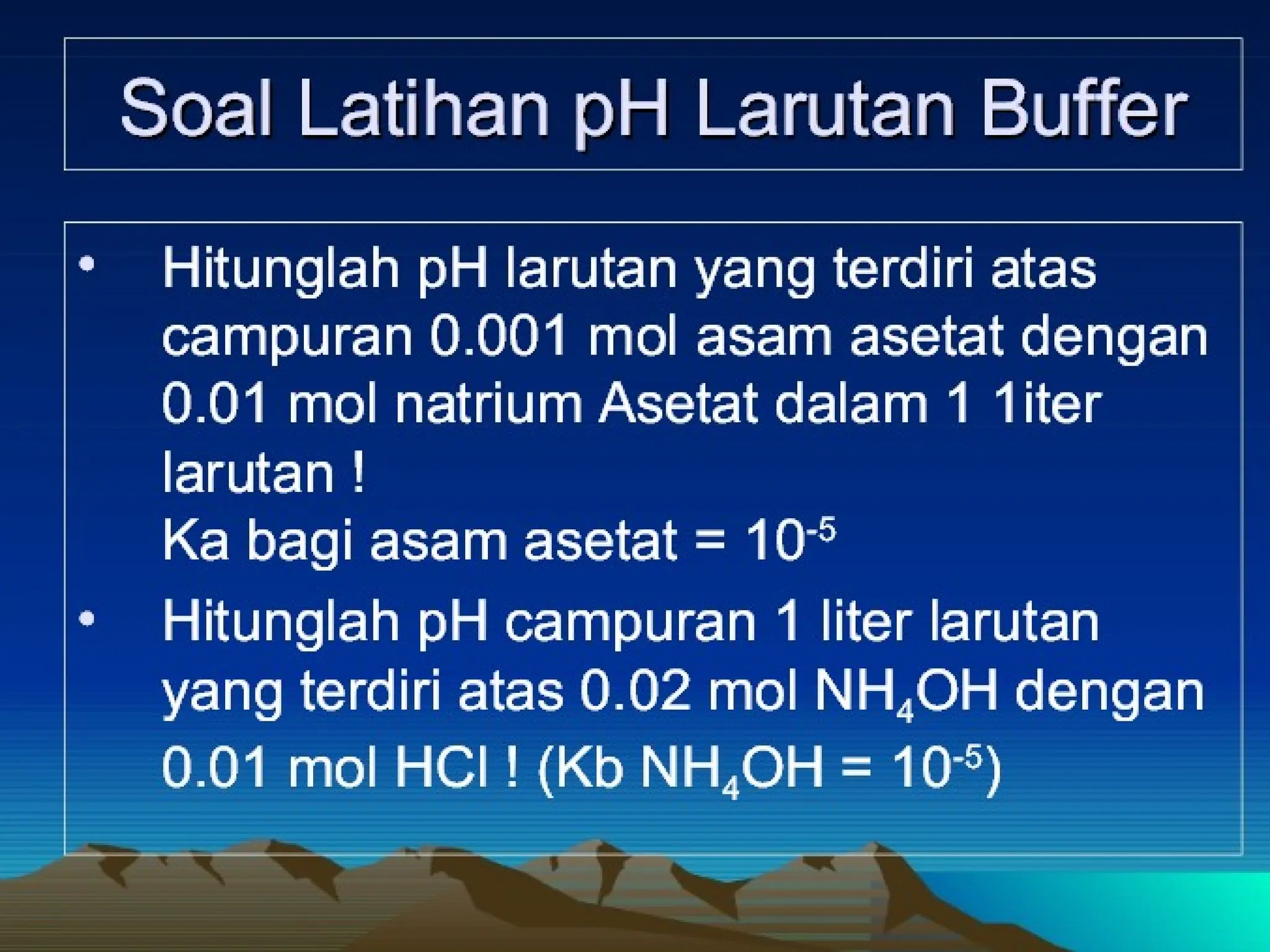 buffer dan hidrolisis.mata pelajaran kimia kelas XIppt | PPT