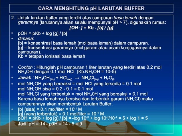 buffer dan hidrolisis.mata pelajaran kimia kelas XIppt | PPT