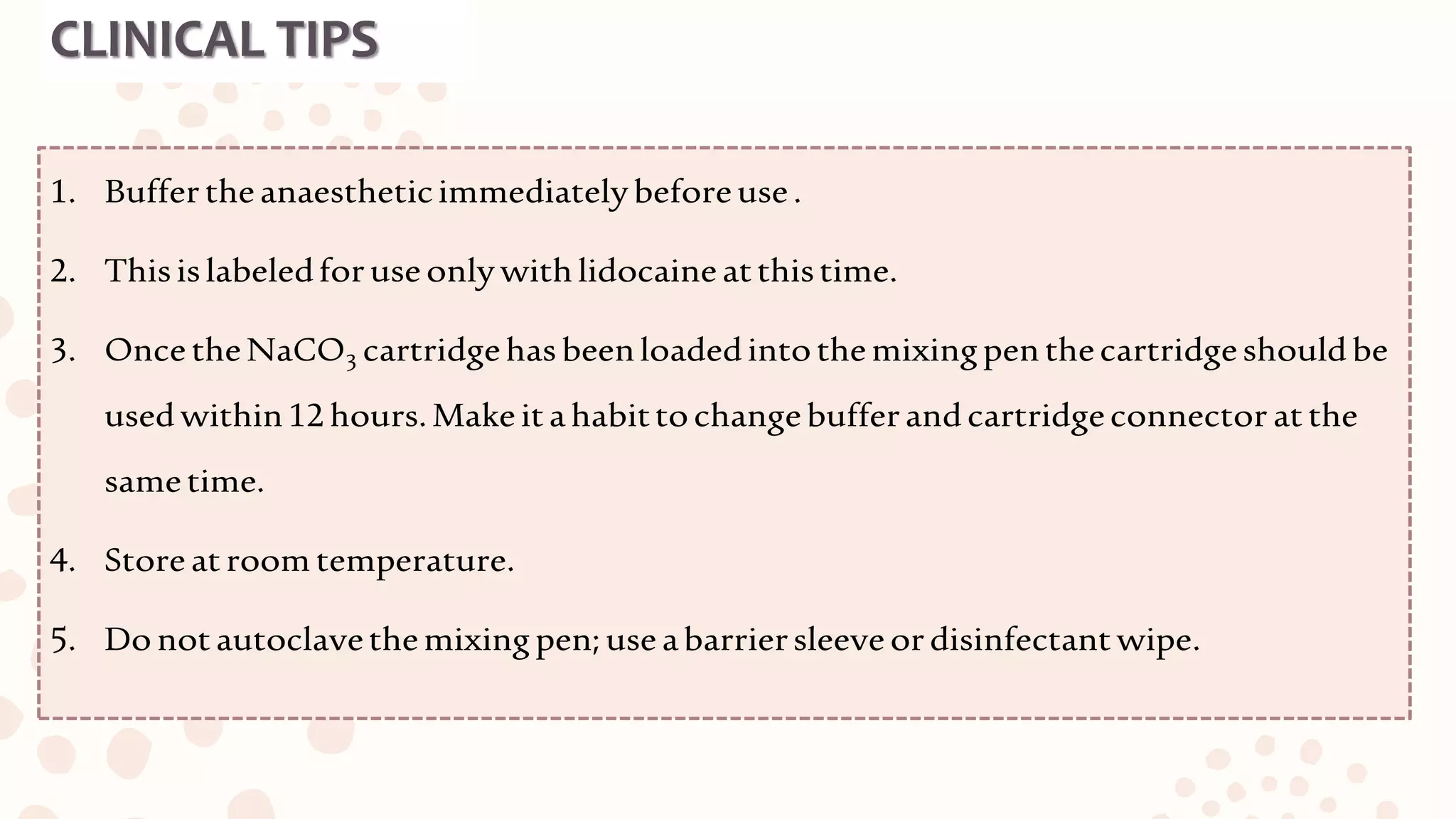 Buffered anesthetics | PPTX