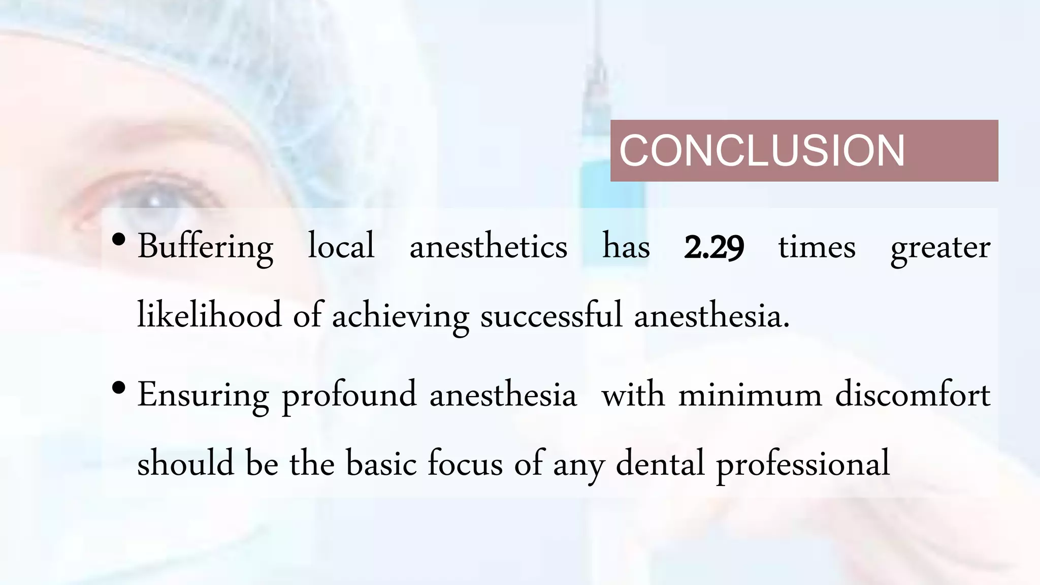 Buffered anesthetics | PPTX