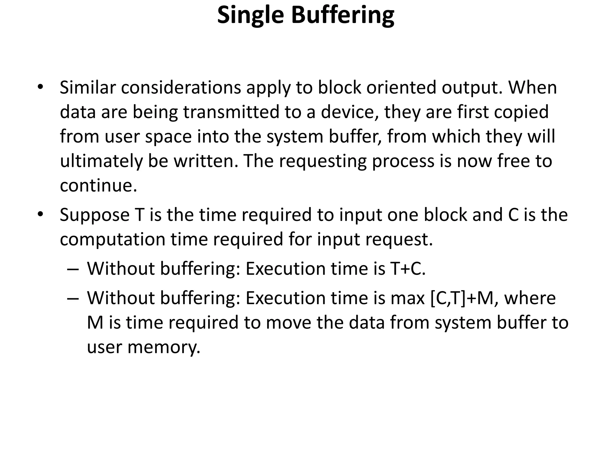 Buffering.pptx | Data Storage and Warehousing | Computing