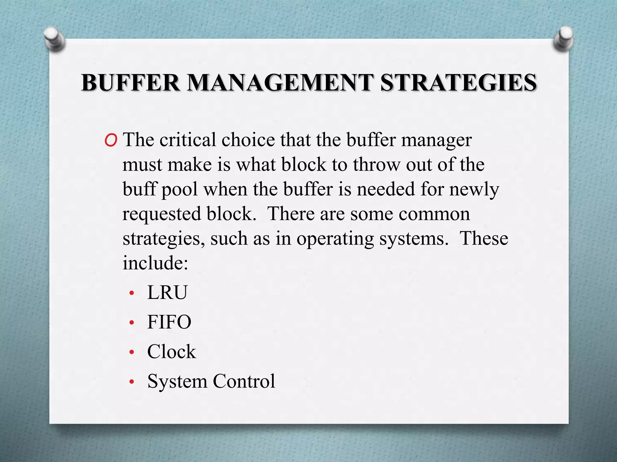 Buffer management | PPTX