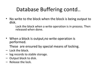 Buffer management --database buffering | PPT