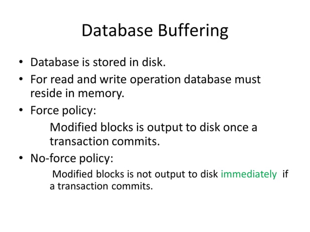 Buffer management --database buffering | PPT