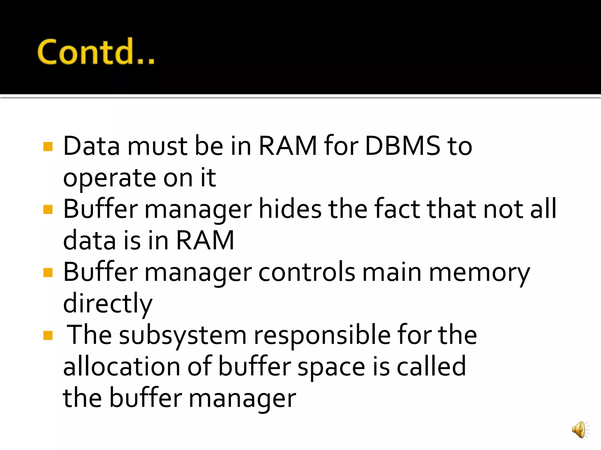 Buffer managements | PPSX